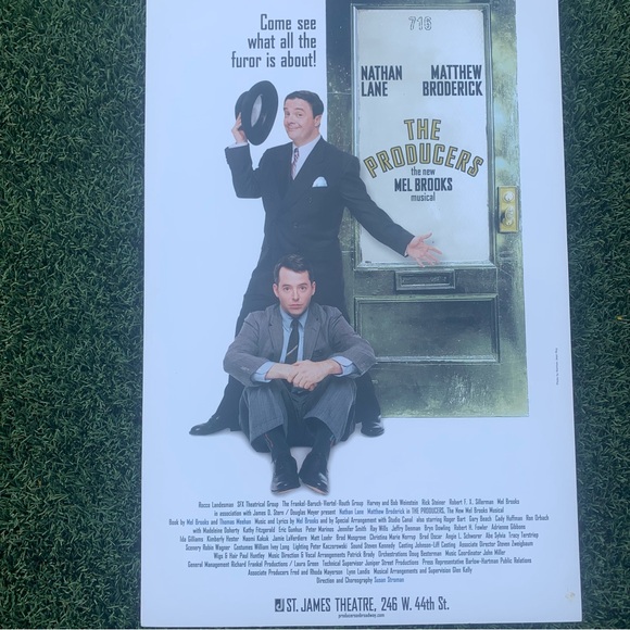 Art | Vintage Broadway Poster The Producers Matthew Broderick And ...